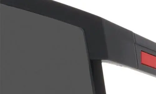 Prada 39mm Shield Sunglasses - Black Rubber/dark Grey