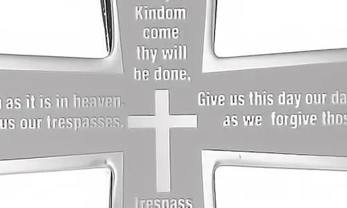 BROOK & YORK Lord's Prayer Cross Pendant Necklace