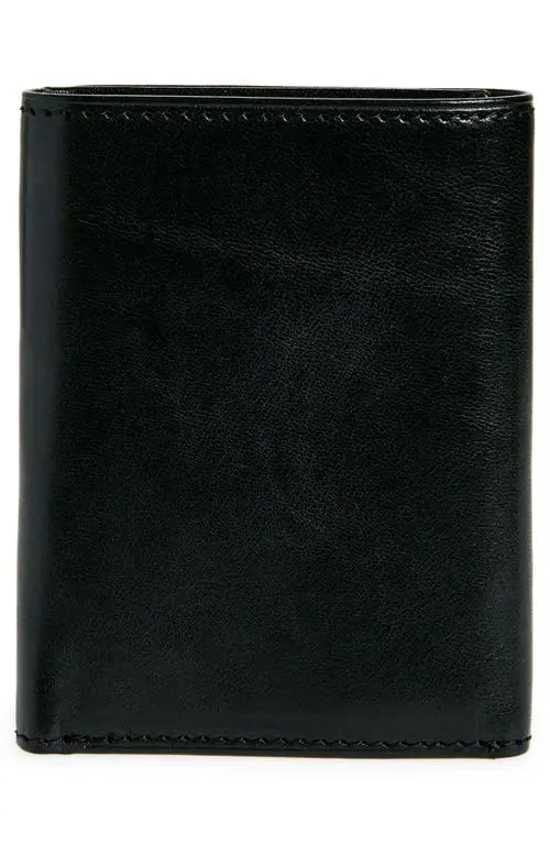 Bosca Old Leather Double Id Trifold Wallet - Black