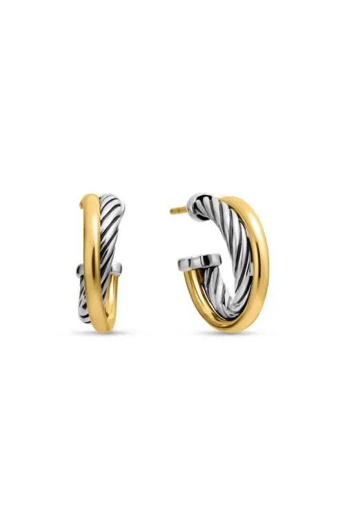 David Yurman Crossover Extra-small Hoop Earrings - Two Tone