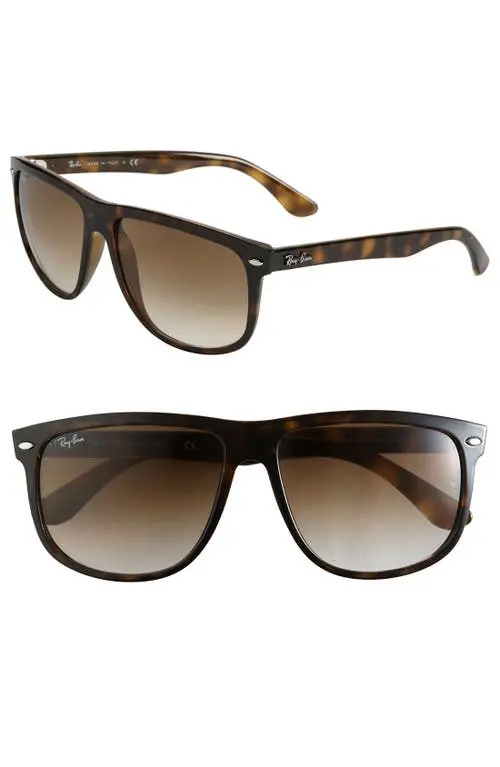 Ray-ban Boyfriend 60mm Flat Top Sunglasses - Tortoise Gradient