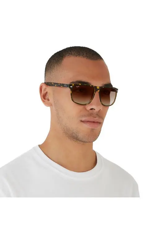 Ray-ban Boyfriend 60mm Flat Top Sunglasses - Tortoise Gradient