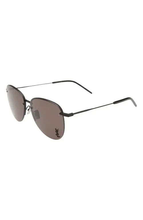 Saint Laurent 61mm Aviator Sunglasses