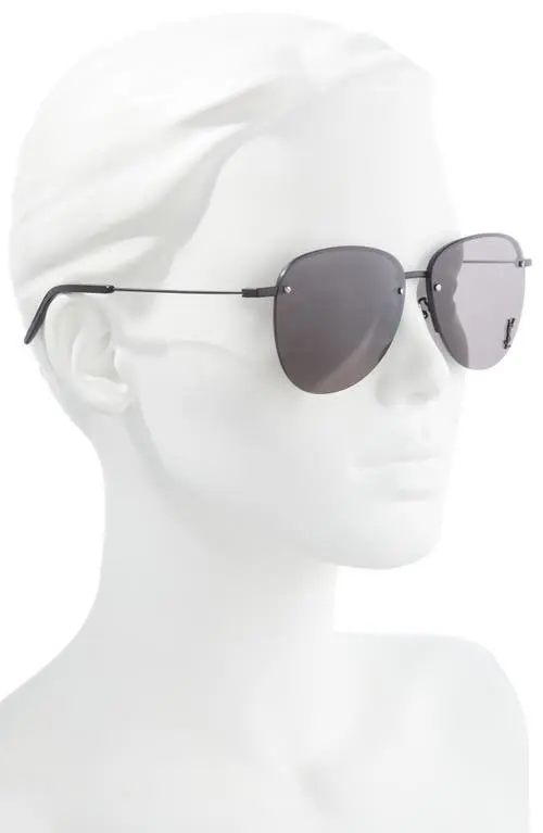Saint Laurent 61mm Aviator Sunglasses