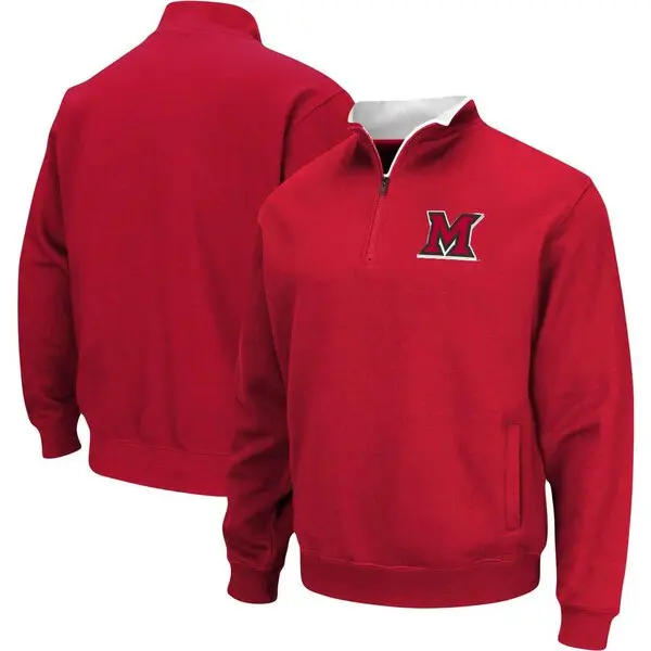 COLOSSEUM Miami University Hawks Tortugas Logo Quarter-zip Jacket - Red