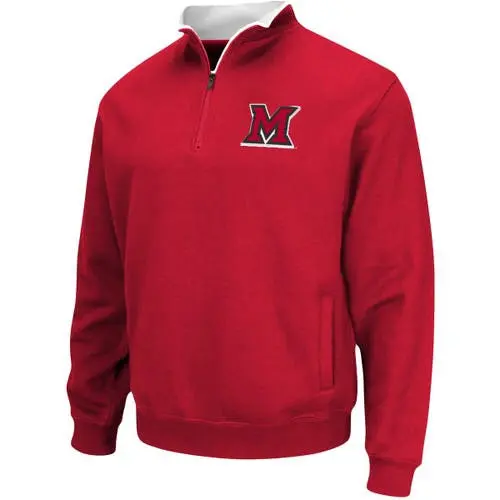 COLOSSEUM Miami University Redhawks Tortugas Logo Quarter-zip Jacket - Red