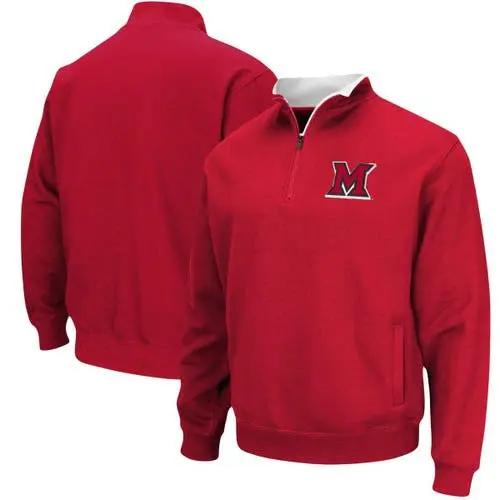 COLOSSEUM Miami University Redhawks Tortugas Logo Quarter-zip Jacket - Red