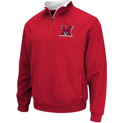 COLOSSEUM Miami University Redhawks Tortugas Logo Quarter-zip Jacket - Red
