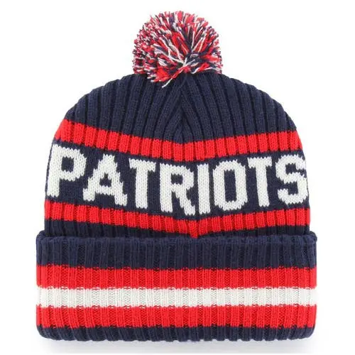 '47 New England Patriots Bering Cuffed Knit Hat With Pom