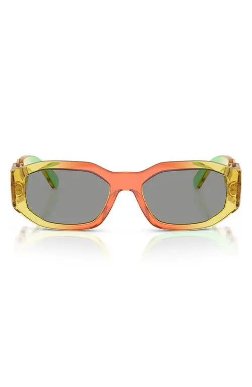 Versace 53mm Round Sunglasses - Gradient Yellow/ Red/ Green