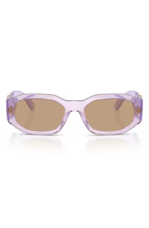 Versace 53mm Round Sunglasses - Purple/light Brown