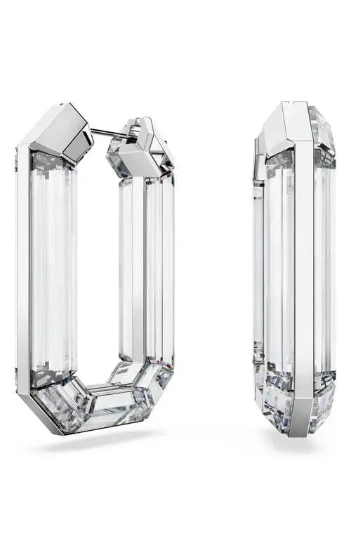 SWAROVSKI Lucent Hoop Earrings - Clear