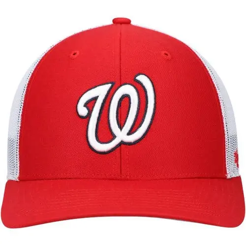 '47 White Washington Nationals Primary Logo Trucker Snapback Hat