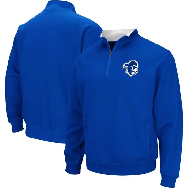 COLOSSEUM Seton Hall Pirates Tortugas Logo Quarter-zip Jacket - Blue