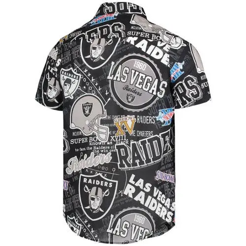 FOCO Las Vegas Raiders Thematic Button-up Shirt