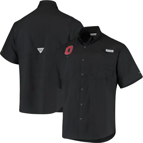 Columbia Ohio State Buckeyes Tamiami Omni-shade Button-down Shirt