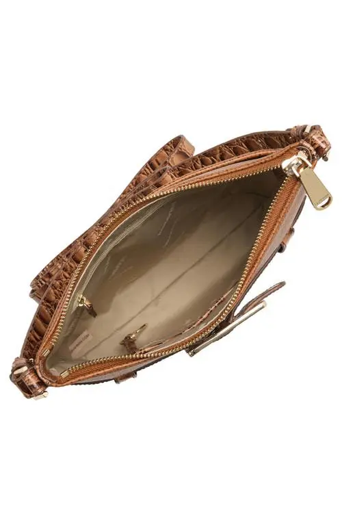 Brahmin Katie Croc Embossed Leather Crossbody Bag - Cinnamon