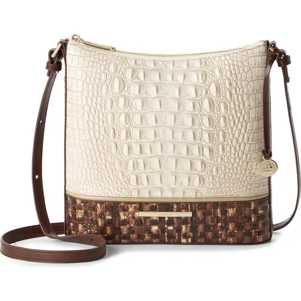 Brahmin Katie Croc Embossed Leather Crossbody Bag - Multi