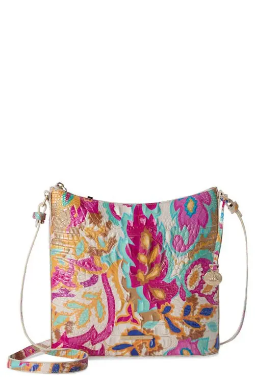 Brahmin Croc Embossed Leather Crossbody Bag - Wanderlight