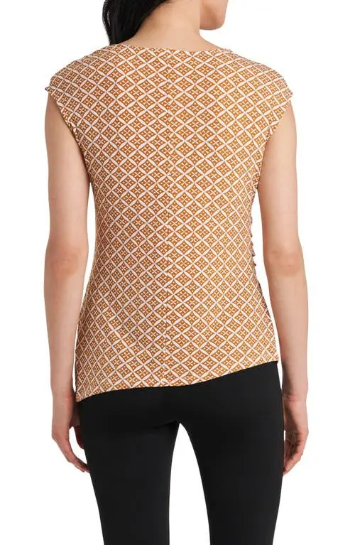 Chaus Geometric Knit Top