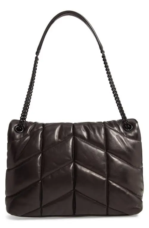 Saint Laurent Medium Loulou Puffer Shoulder Bag - Noir