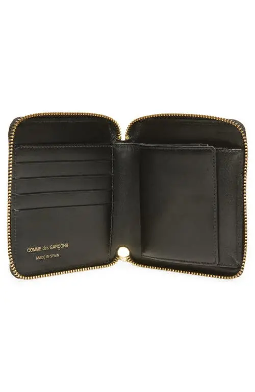 Comme Des Garçons Dot Print Leather Wallet - Black