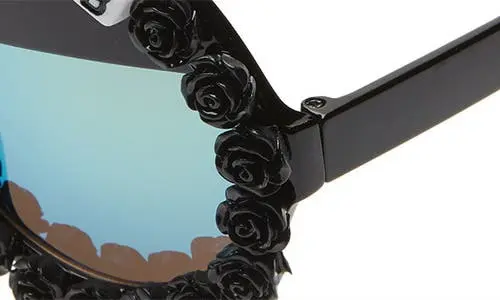 RAD + REFINED Self Love Club Sunglasses - Black/green Mirrored