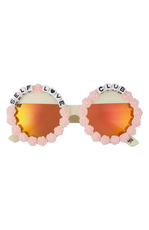 RAD + REFINED Self Love Club Sunglasses - Pink/orange Mirrored