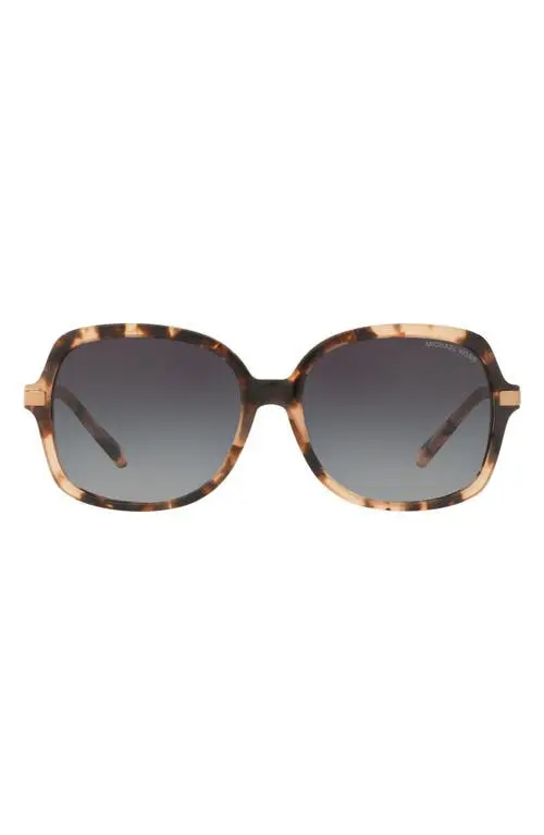 Michael Kors 57mm Square Sunglasses - Pink Tortoise/black Gradient