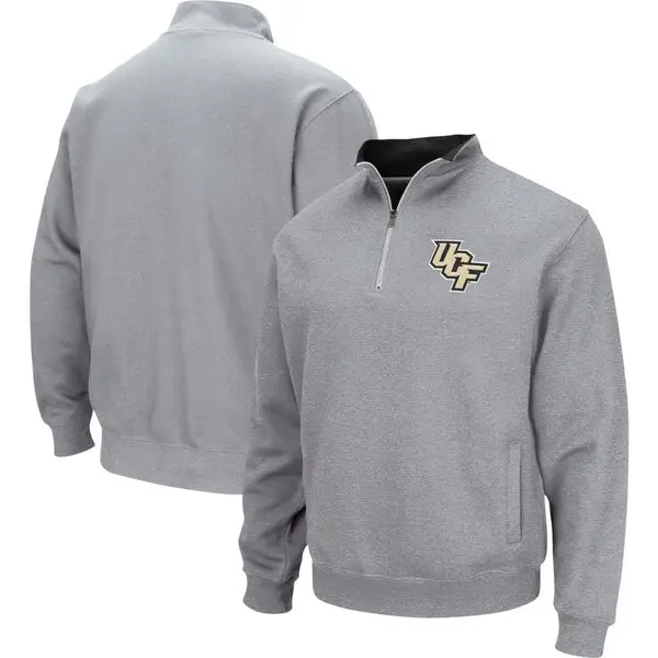COLOSSEUM Ucf Knights Tortugas Team Logo Quarter-zip Jacket - Heather Gray