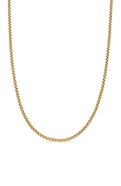 David Yurman 18k Box Chain Necklace - Gold