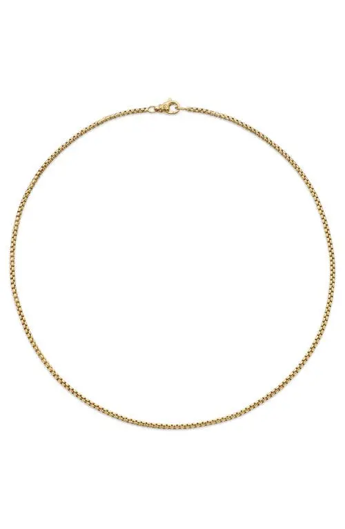 David Yurman 18k Box Chain Necklace - Yellow Gold
