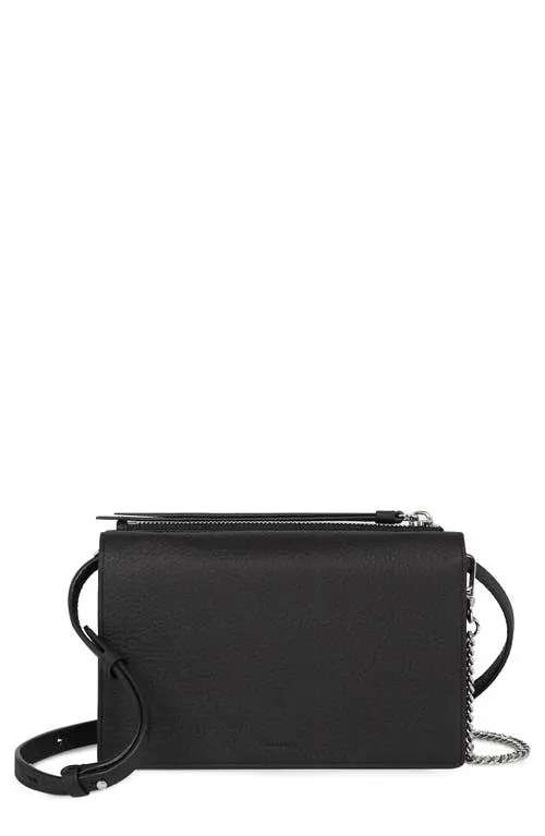 ALLSAINTS Fetch Leather Crossbody Bag - Black