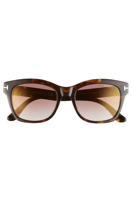 Tom Ford Lauren 52mm Sunglasses In Dark Havana/Gradient  display picture 2