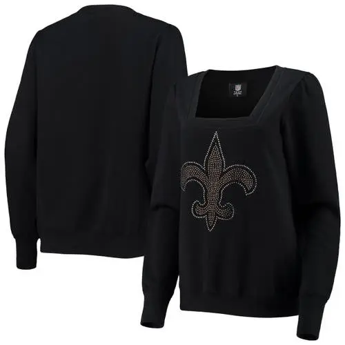 CUCE New Orleans Saints Winners Square Neck Pullover Sweatshirt - Black