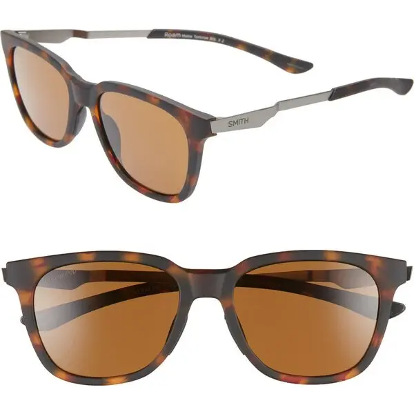 SMITH Roam 53mm Chromapop™ Polarized Sunglasses - Matte Tortoise/brown