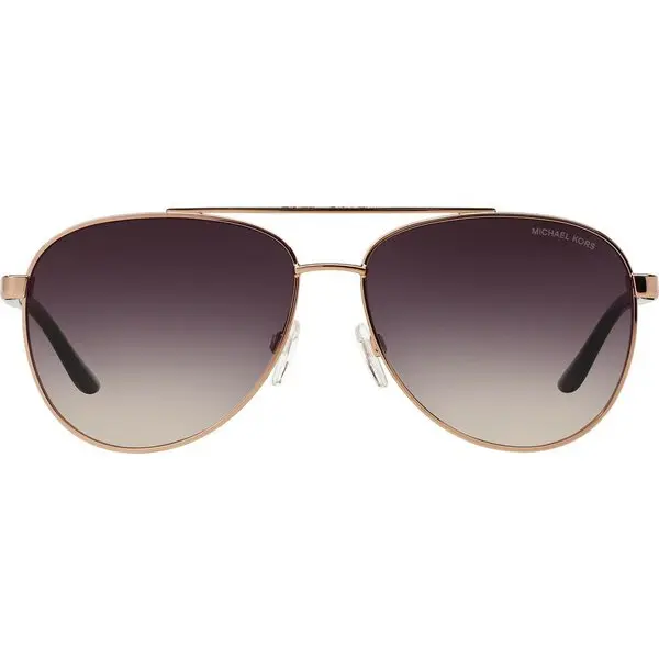 Michael Kors 59mm Aviator Sunglasses - Rose Gold/violet Gradient