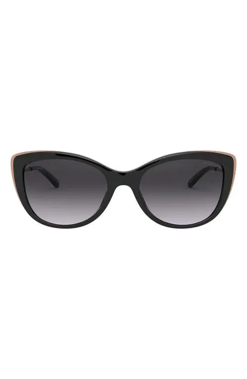 Michael Kors 55mm Gradient Cat Eye Sunglasses - Black/ Dark Grey Gradient