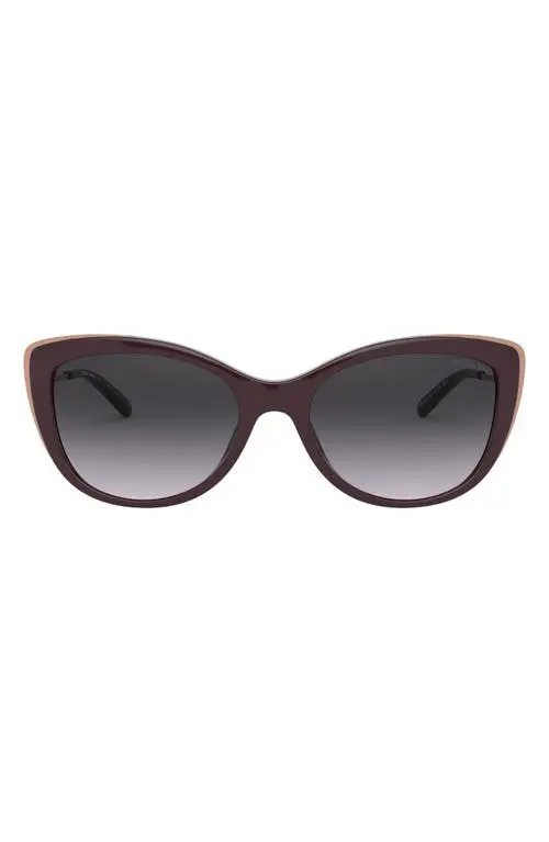 Michael Kors 55mm Gradient Cat Eye Sunglasses - Cordovan/dark Grey Gradient