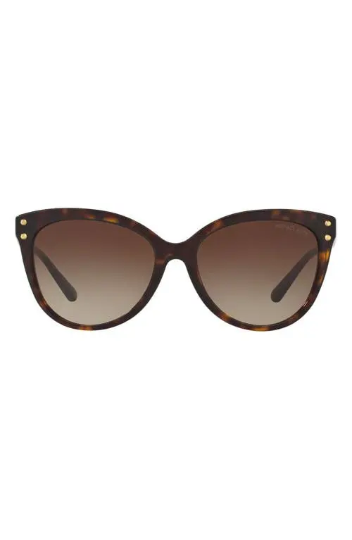 Michael Kors 55mm Gradient Cat Eye Sunglasses - Dark Tortoise/brown Gradient