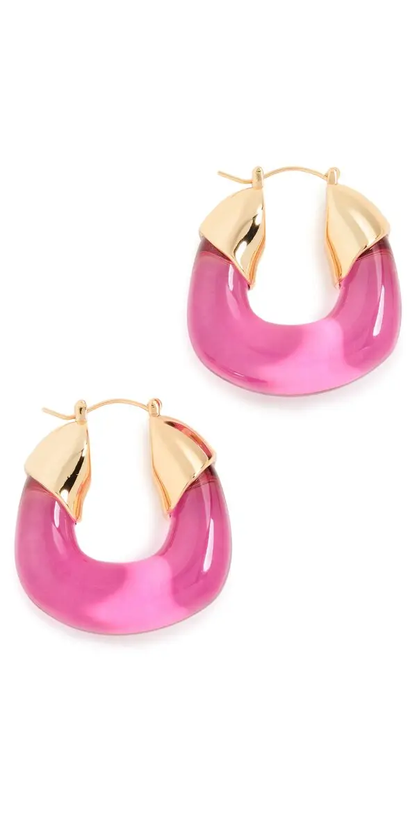 LIZZIE FORTUNATO Hoop Earrings - Pink