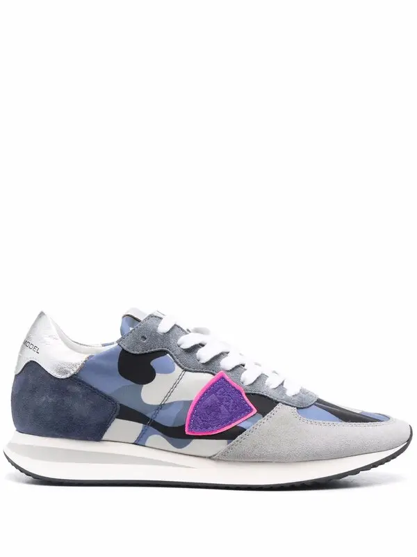 Philippe Model Trpx Camouflage-print Sneakers - Blue