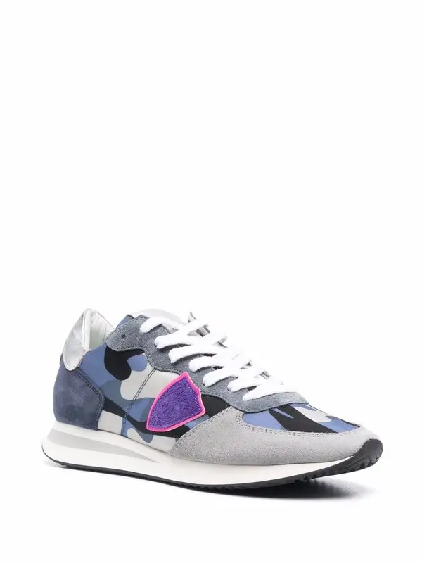 Philippe Model Trpx Camouflage-print Sneakers - Blue
