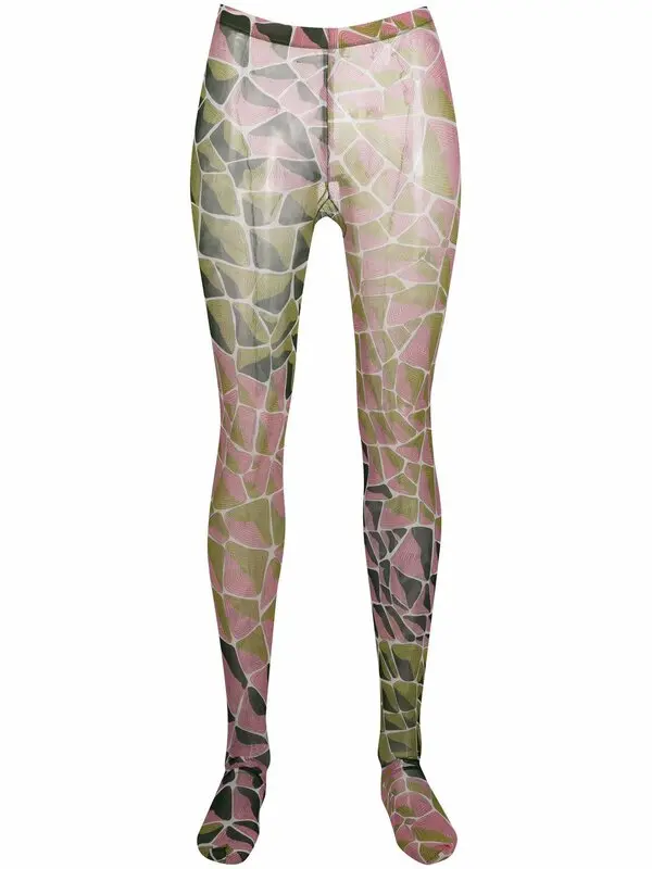 Emilio Pucci Mosaic-print Tights - Pink