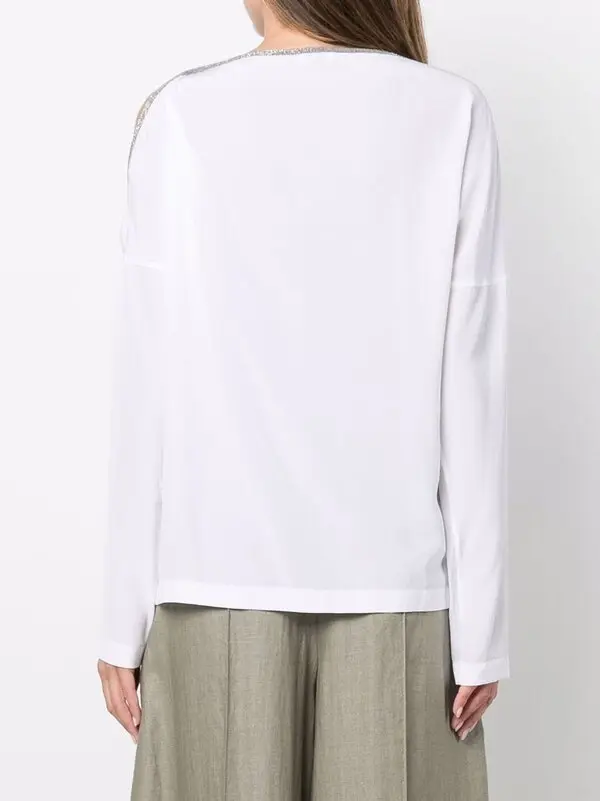 Brunello Cucinelli Cold-shoulder Blouse