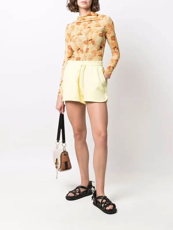 Red Valentino Drawstring-waist Track Shorts - Yellow