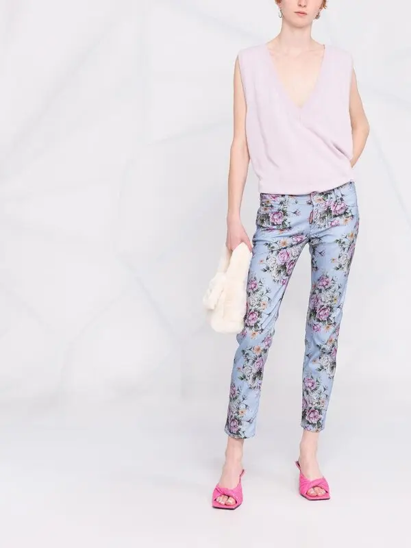 Dsquared2 Floral Print Skinny Trousers
