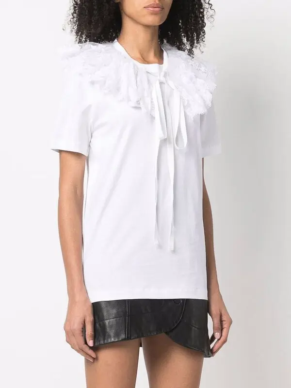 PATOU Detachable Lace-collar T-shirt