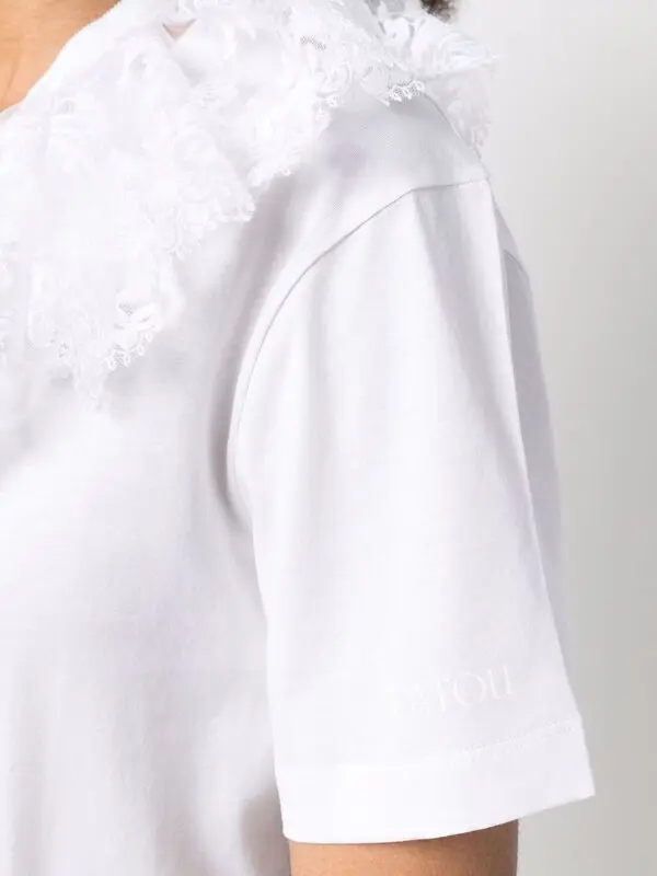 PATOU Detachable Lace-collar T-shirt