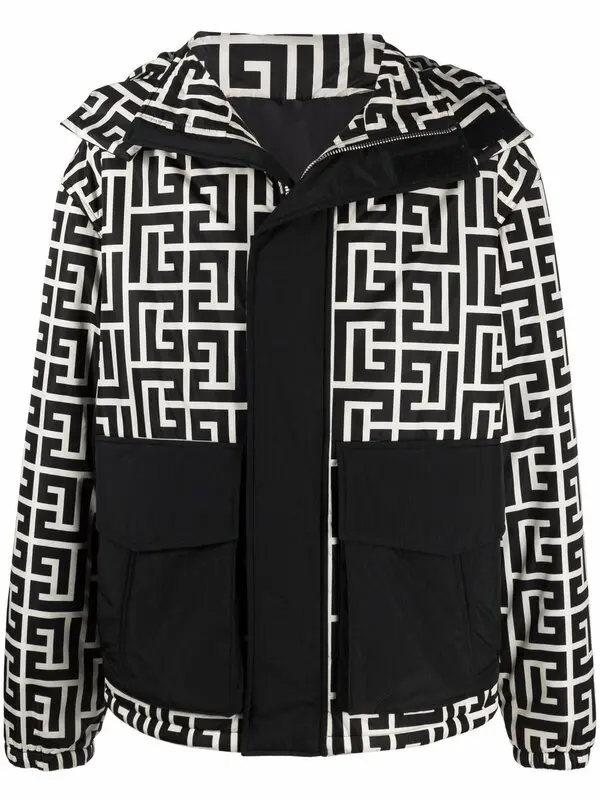 Balmain Logo-print Padded Jacket - Black